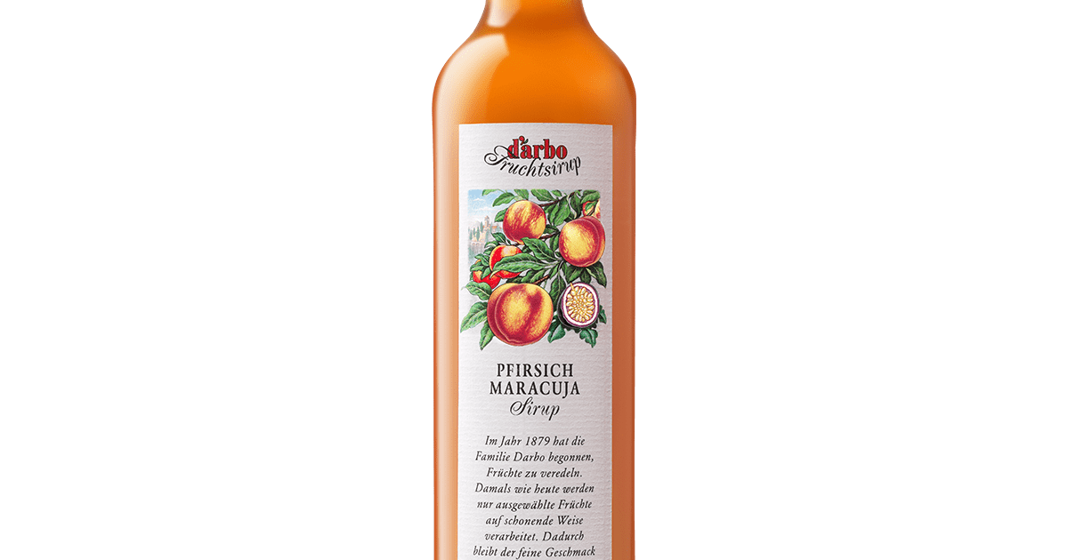 Syrup 500 ml Peach and passion fruit - A. Darbo AG
